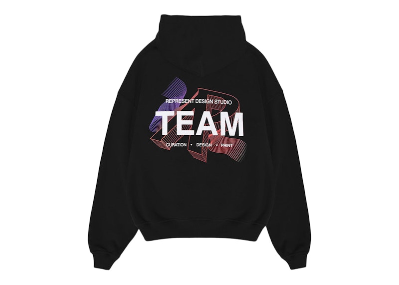 Represent Design Studios Hoodie Black/Multi Men's - SS23 - US