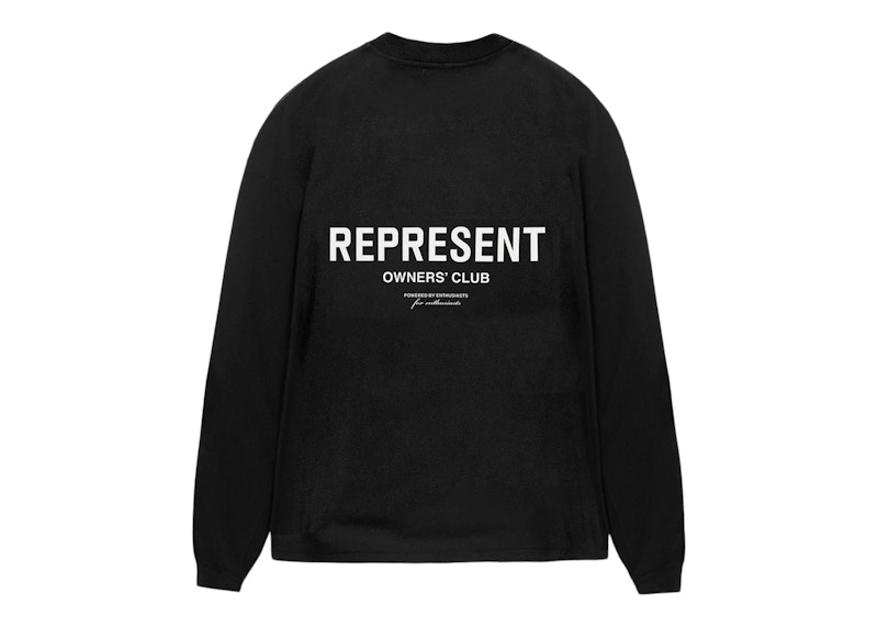 Represent Owners Club Long Sleeve T-shirt Black Men's - FW23 - US