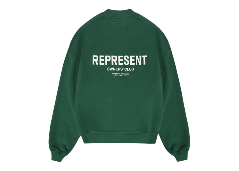 Represent Owner's Club Sweater Racing Green/White Men's - SS22 - US