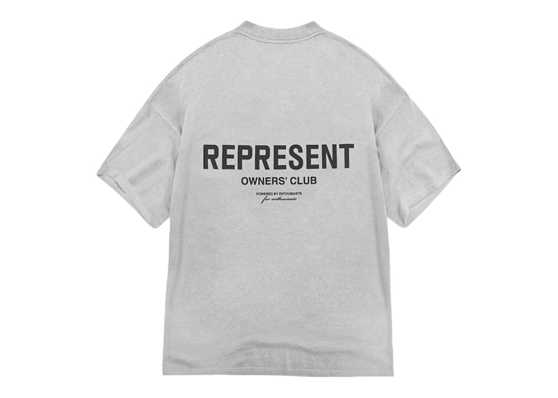 Represent Owners Club T-Shirt Ash Grey/Black Men's - US
