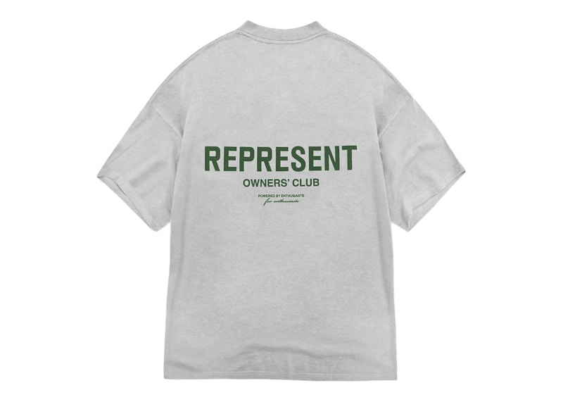 Represent Owners Club T-Shirt Ash Grey/Racing Green Men's - US