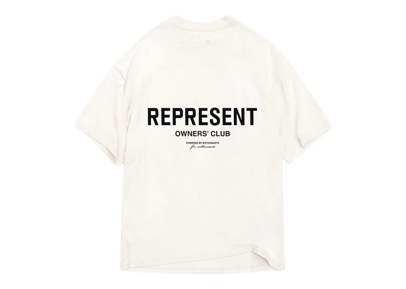 Represent Owner's Club T-Shirt Flat White/Black Men's - SS22 - US