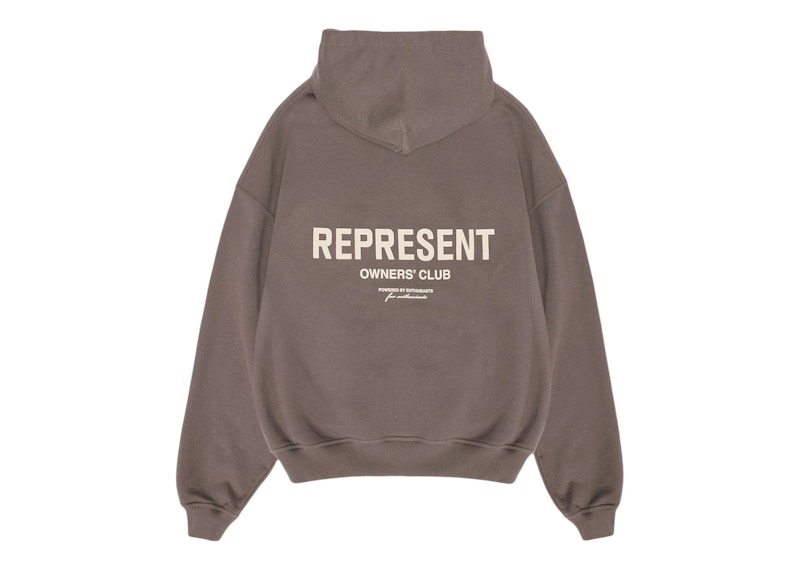 Represent Owners Club Zip Hoodie Fog Men's - FW23 - US