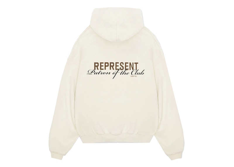 Represent Patron Of The Club Hoodie Cream Men's - Capsule - US