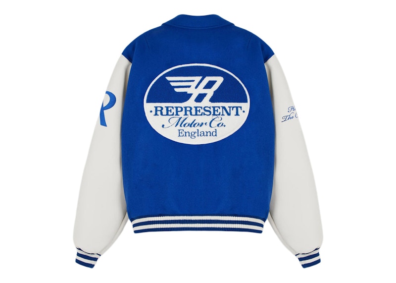 Represent Racing Team Varsity Jacket Cobalt Men's - FW22 - US