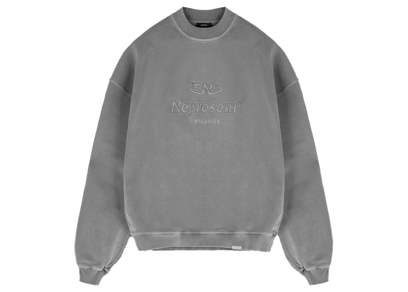 Represent Worldwide Sweater Ultimate Grey Men's - SS23 - US