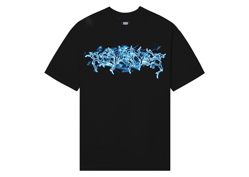 Revenge Blue Lightning Anarchy Tee Black Men's - SS24 - US