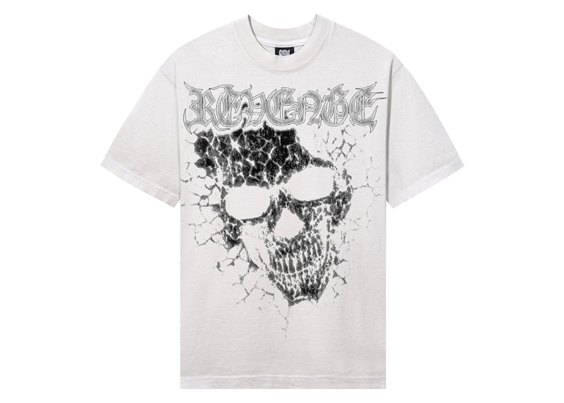 Revenge Crack Skull Tee Cement 남성 - SS24 - KR