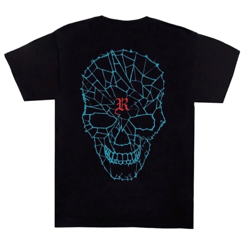 Revenge Lightning Spider T-shirt Black/Blue Men's - US
