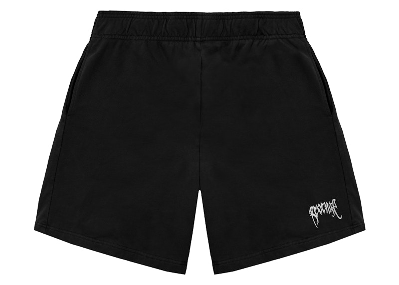 Revenge White Embroidered Basic Shorts Black 남성 - SS24 - KR