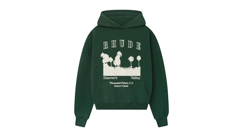 Rhude Thousand Palms Hoodie Hoodie Green Men's - SS26 - US