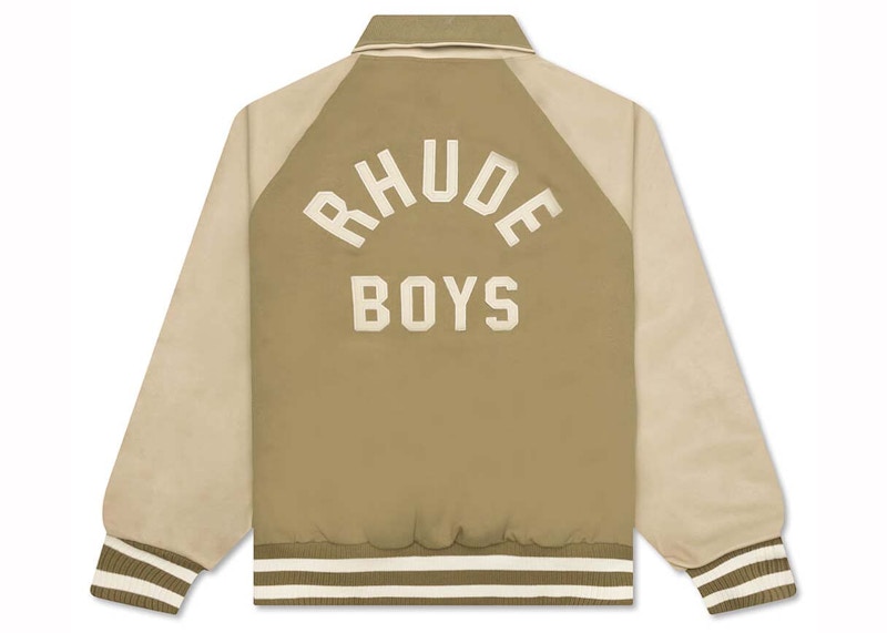 Rhude Twill 'Rhude' Boys Bomber Jacket Beige Men's - US