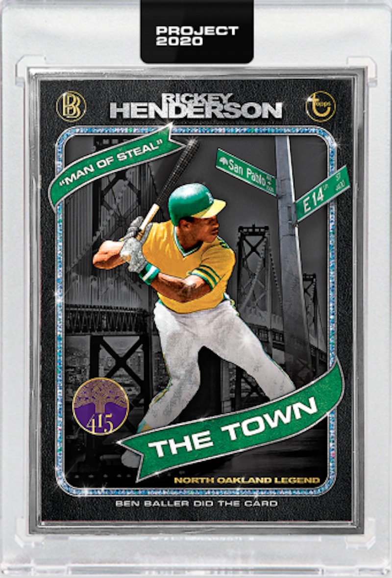 Rickey Henderson 1980 Topps Project 2020 Ben Baller Artist Proof /20 ...