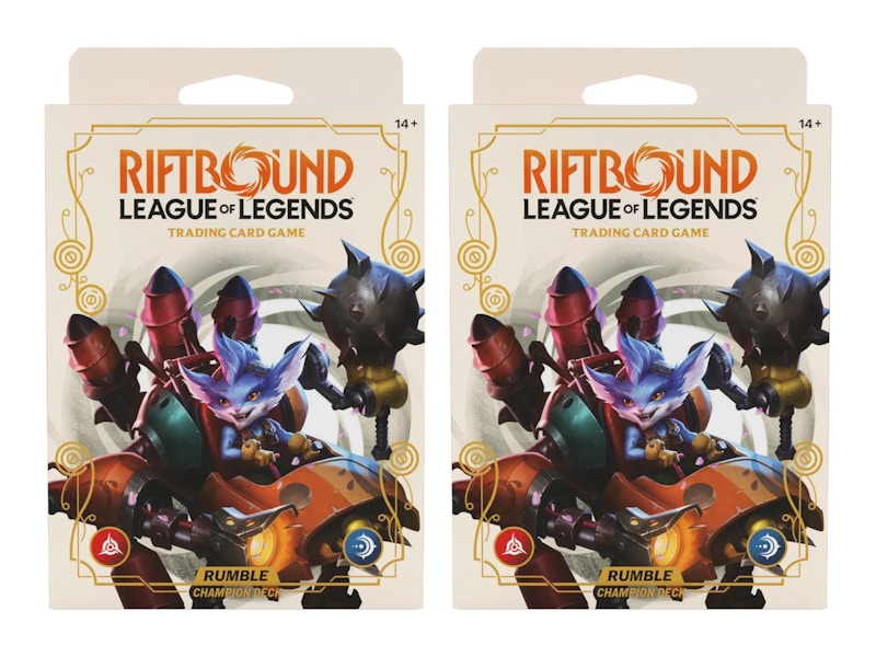 Riftbound League of Legends Spiritforged Rumble Champion Deck 2x Lot - US