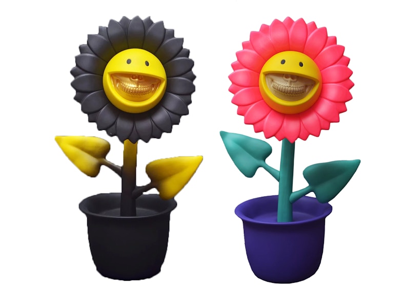 Ron English Pink Smiley Grin and Black Smiley Grin Figure (Set of 2 ...