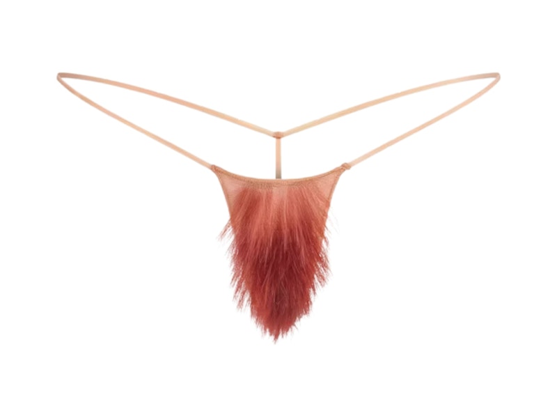 SKIMS Faux Hair Micro String Thong Clay Ginger Straight - US
