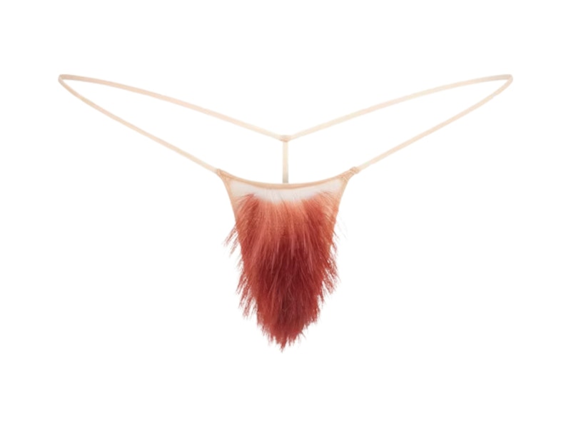 SKIMS Faux Hair Micro String Thong Sienna Ginger Straight - US