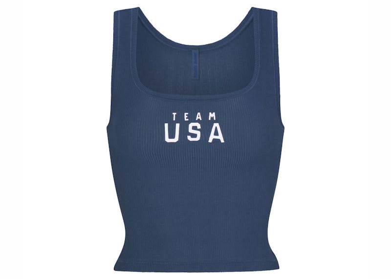 SKIMS For Team USA Cottom Rib Olympic Tank Navy - FW24 - US