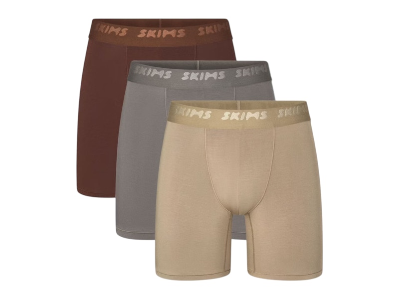 SKIMS Men's 5" Stretch Boxer Brief (3 Pack) Desert Multicolor Men's ...