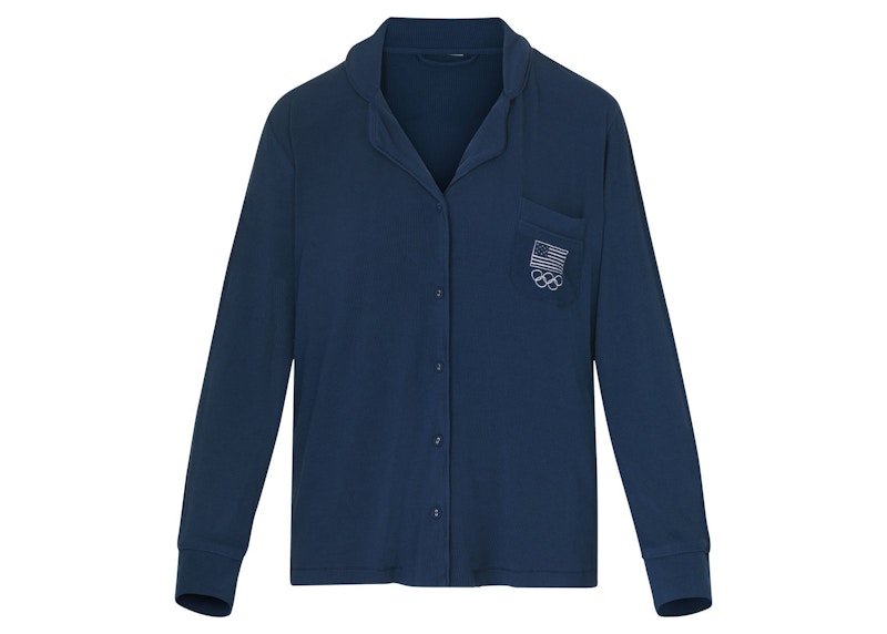 SKIMS Olympic Capsule Jersey Sleep Set Navy - SS21 - US