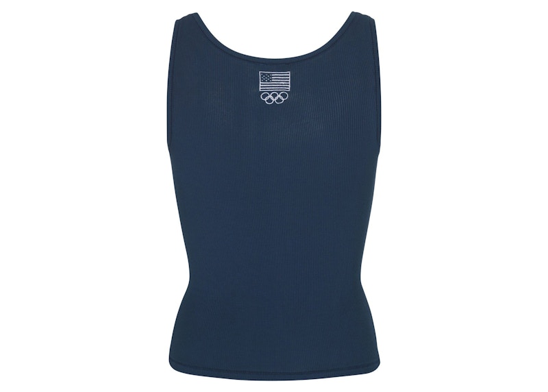 SKIMS Olympic Capsule Rib Scoop Tank Navy - SS21 - US