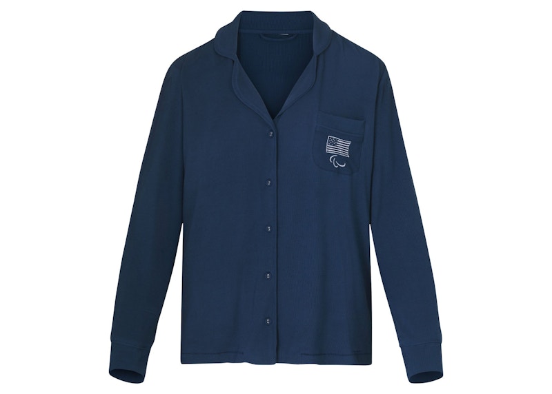 SKIMS Paralympic Capsule Jersey Sleep Set Navy - SS21 - US