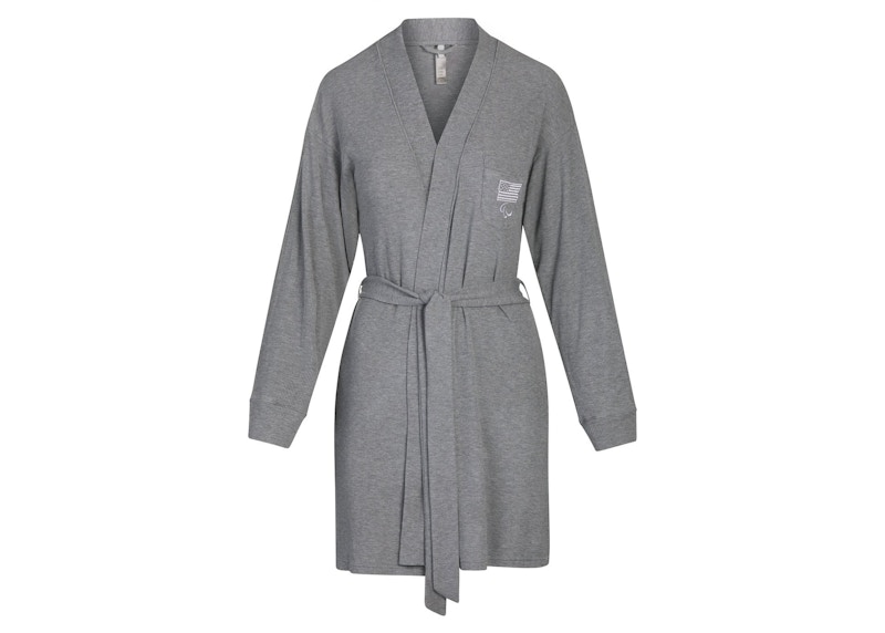 SKIMS Paralympic Capsule Rib Robe Heather Grey - SS21 - US