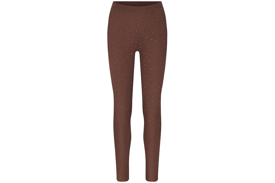 Skims X Swarovski Jelly Sheer High Waisted Legging Cocoa Fw23 Kr