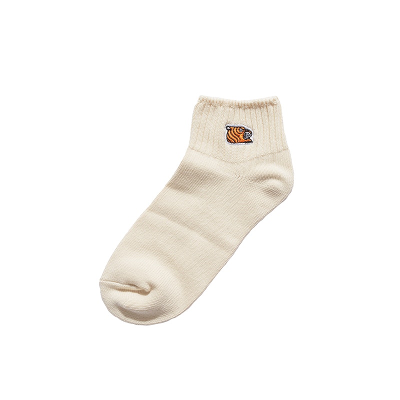 SOULGOODS Low Cut Tiger Logo Socks Ivory