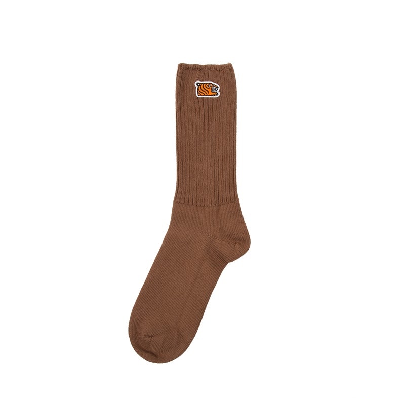 SOULGOODS Tiger Logo Socks Brown