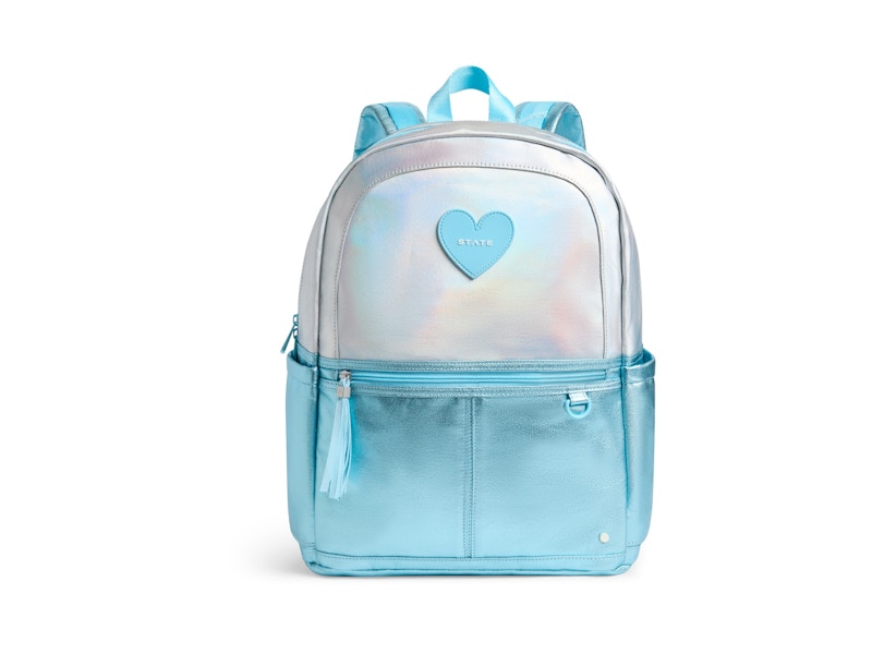 STATE x LoveShackFancy Kane Double Pocket Backpack Metallic Blue ...