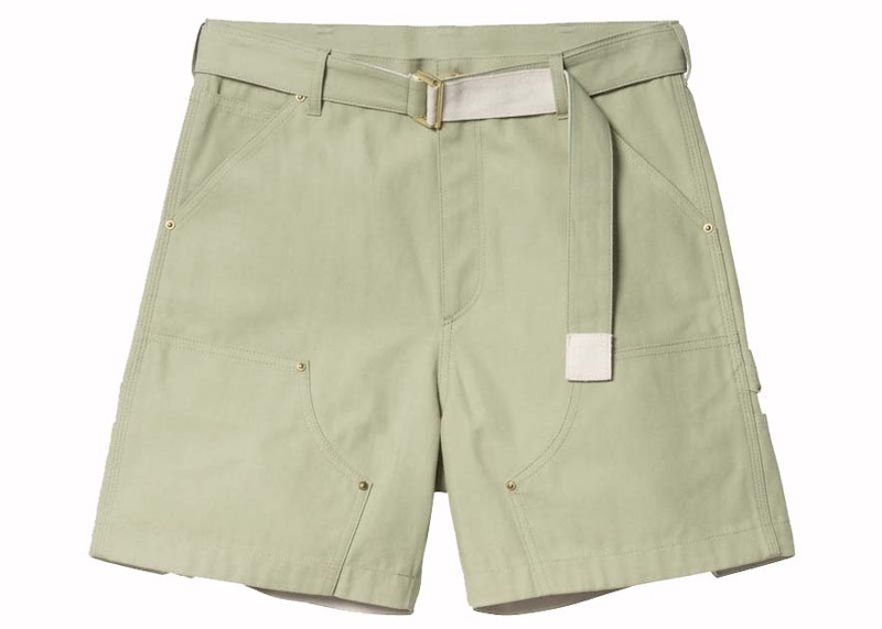 Sacai x Carharrtt WIP Duck Shorts Light Green Men's - SS24 - US