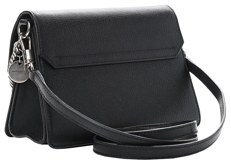 Givenchy GV3 Crossbody Bag Small Black in Leather with Silver-tone - US