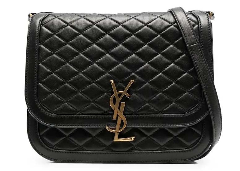 Saint Laurent Quilted Solferino Leather Medium Bag Black in Leather - US