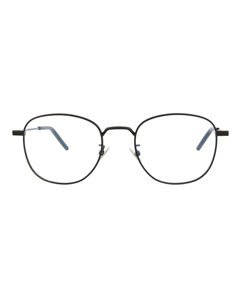 Saint Laurent Round-Frame Metal Optical Frames Black Black Transparent ...