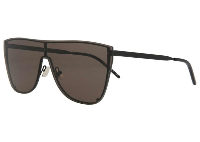 Saint Laurent Shield-Frame Metal Sunglasses Black (SL1BMASK-30009950 ...