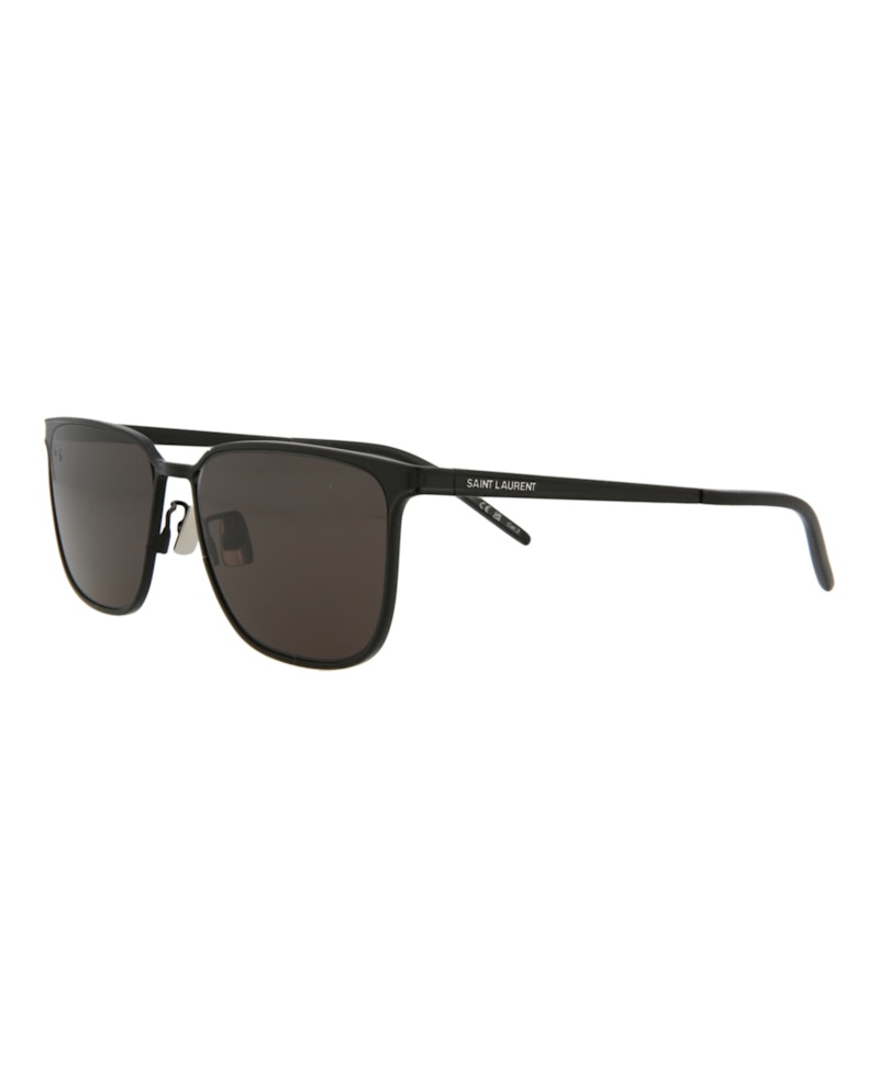 Saint Laurent Square Rectangle Sunglasses Black/Black/Black (SL428 ...