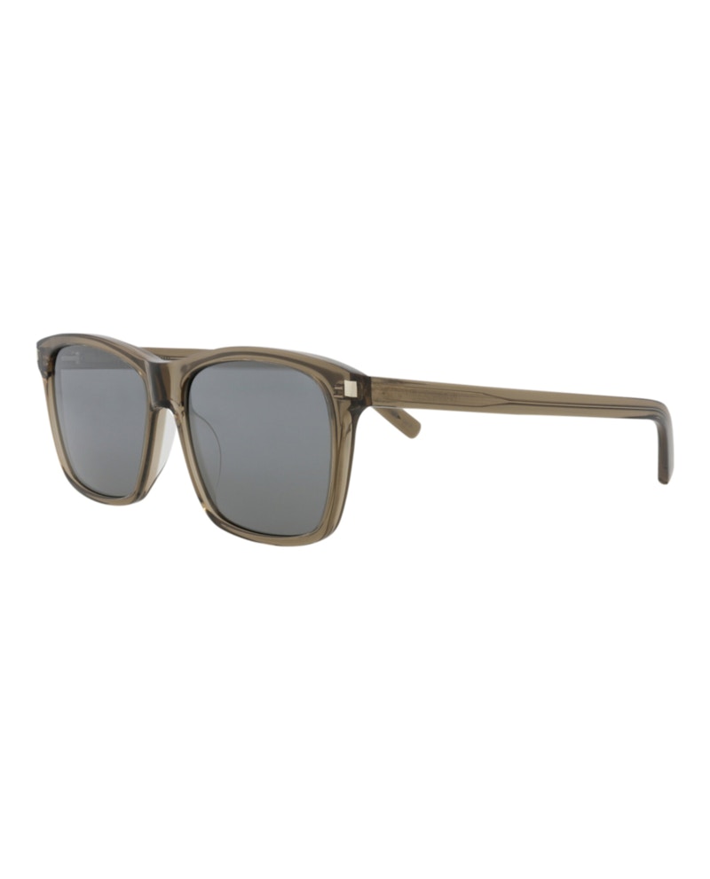 Saint Laurent Square Rectangle Sunglasses Brown/Brown/Silver (SL339 ...