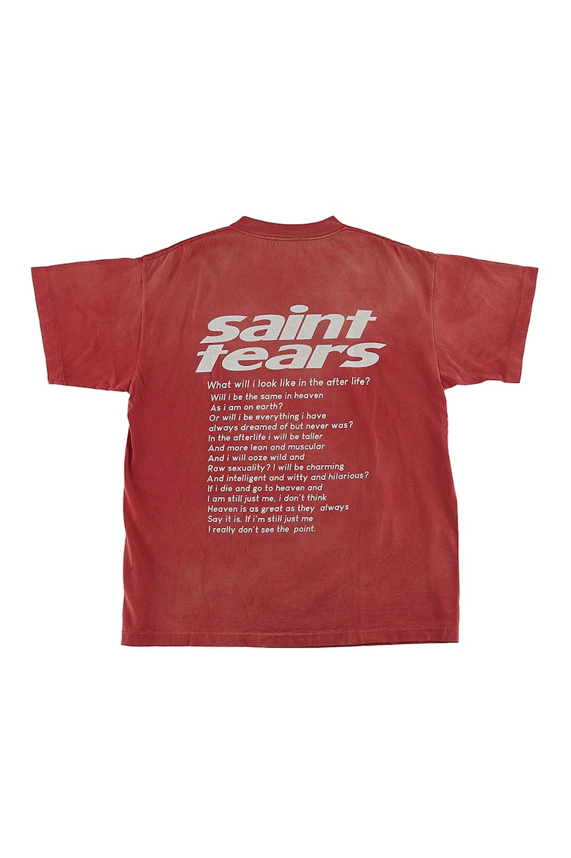 Saint Michael x Denim Tears Saint Tears T-shirt Red Men's - FW21 - US