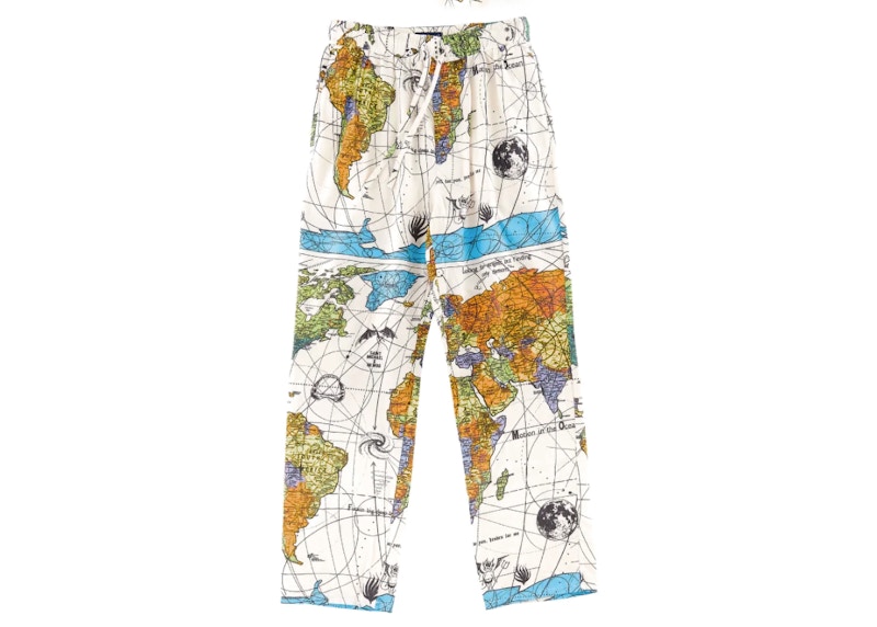 Saint Mxxxxxx x Dr. Woo World Map Pajama Pants White Multi - SS23 - KR