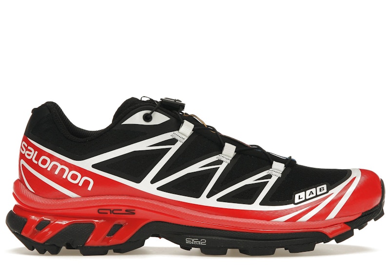 Salomon XT-6 Black Red White Men's - L41394800 - US