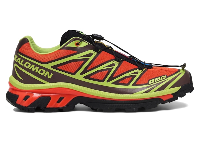 Salomon XT-6 Red Orange Sharp Green Men's - L47869600 - US