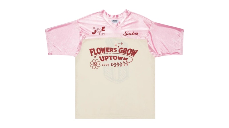 Savior Worldwide Flowers Grow Uptown Jersey Pink/Cream Men's - FW25 - US