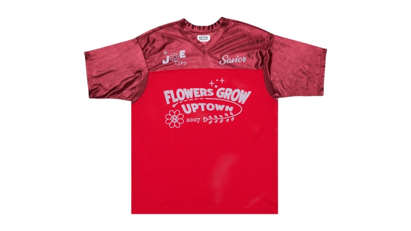 Savior Worldwide Flowers Grow Uptown Jersey Red/Burgundy Men's - FW25 - US