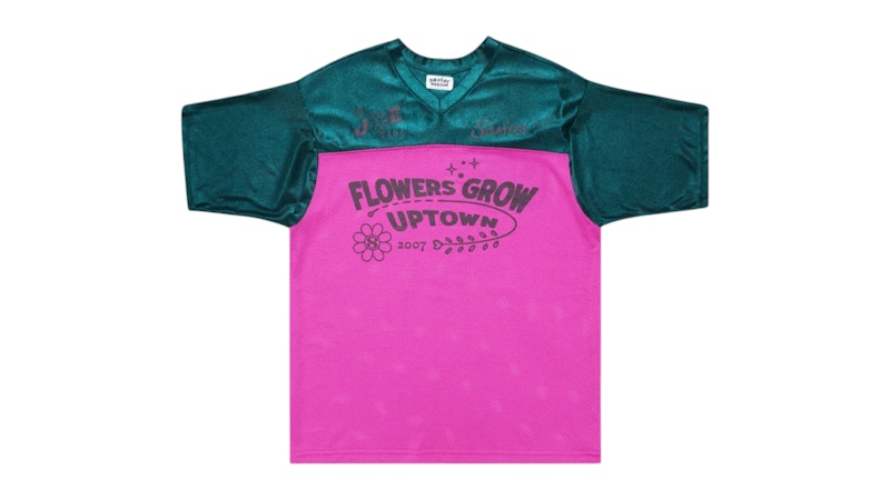 Savior Worldwide Flowers Grow Uptown Jersey Teal/Magenta Men's - FW25 - US