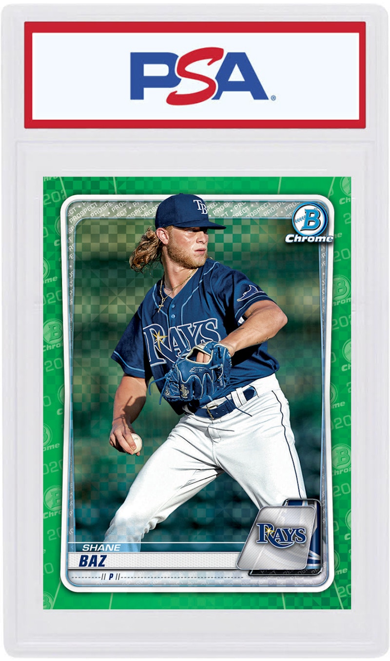 Shane Baz 2020 Bowman Chrome X Green X-Fractor /31 #BCP-221 (PSA or BGS ...