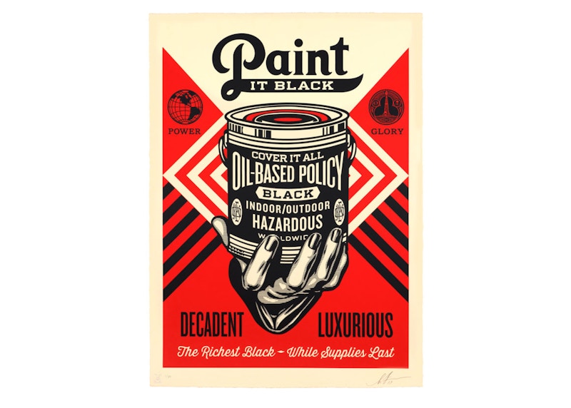 Shepard Fairey Paint It Black Print (Signed, Edition of 89)