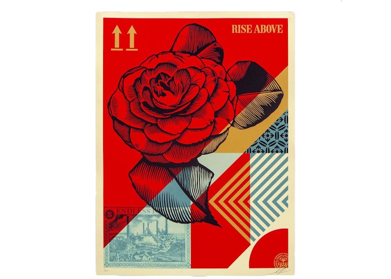 Shepard Fairey Rise Above Flower Print (Signed, Edition of 625) - FW21 - GB