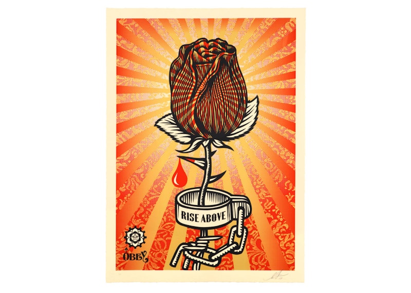 Shepard Fairey Rose Shackle Print (Signed, Edition of 89)