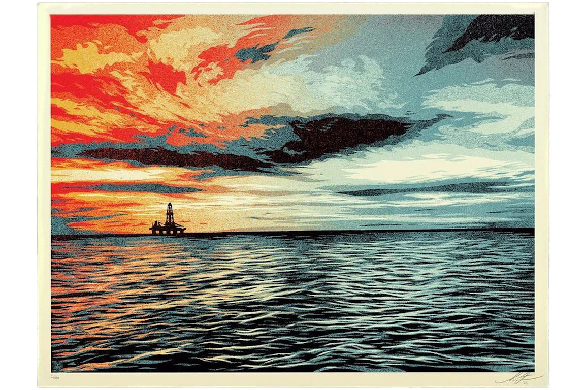 Shepard Fairey Sunset as the Fall Approaches Print (Signed, Edition of ... Shepard Fairey Sunset as the Fall Approaches Print (Signed, Edition of ...